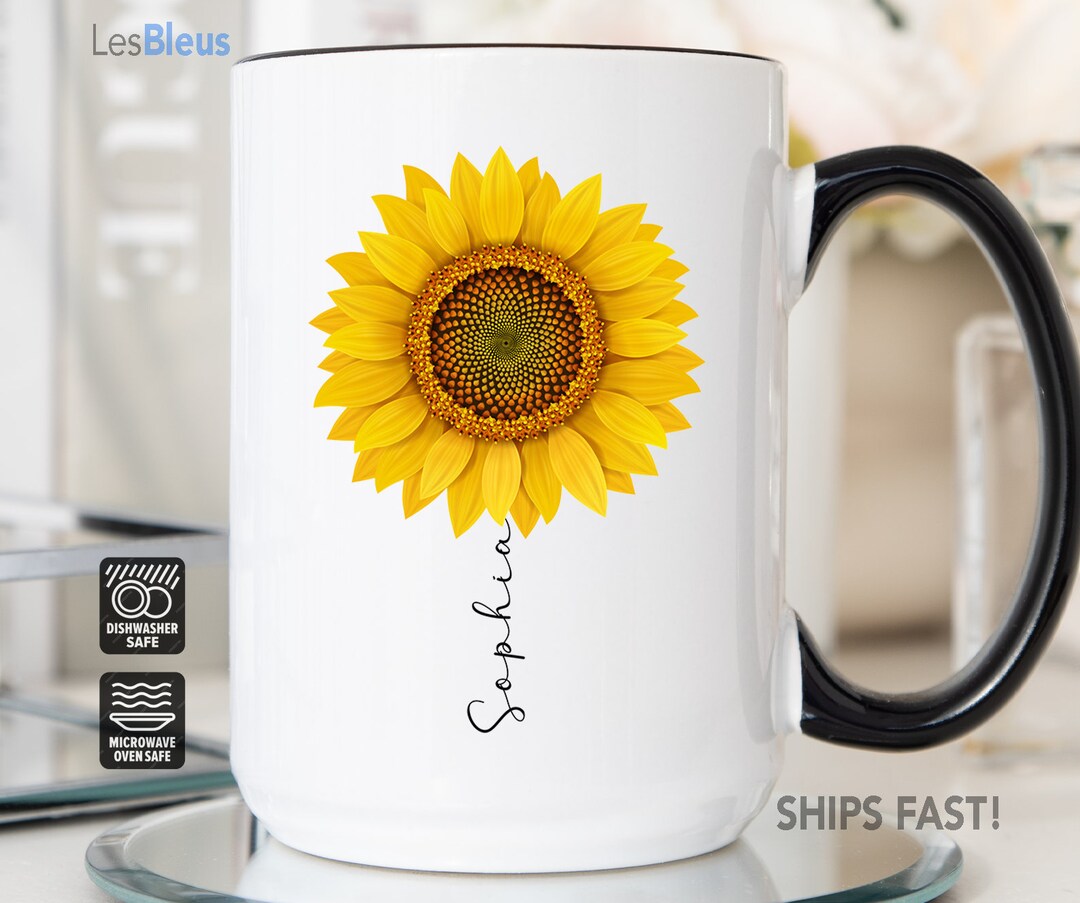 Sunflower Mug, Sunflower Gifts, Sunflower Cup, Sunflower Coffee Mug ...