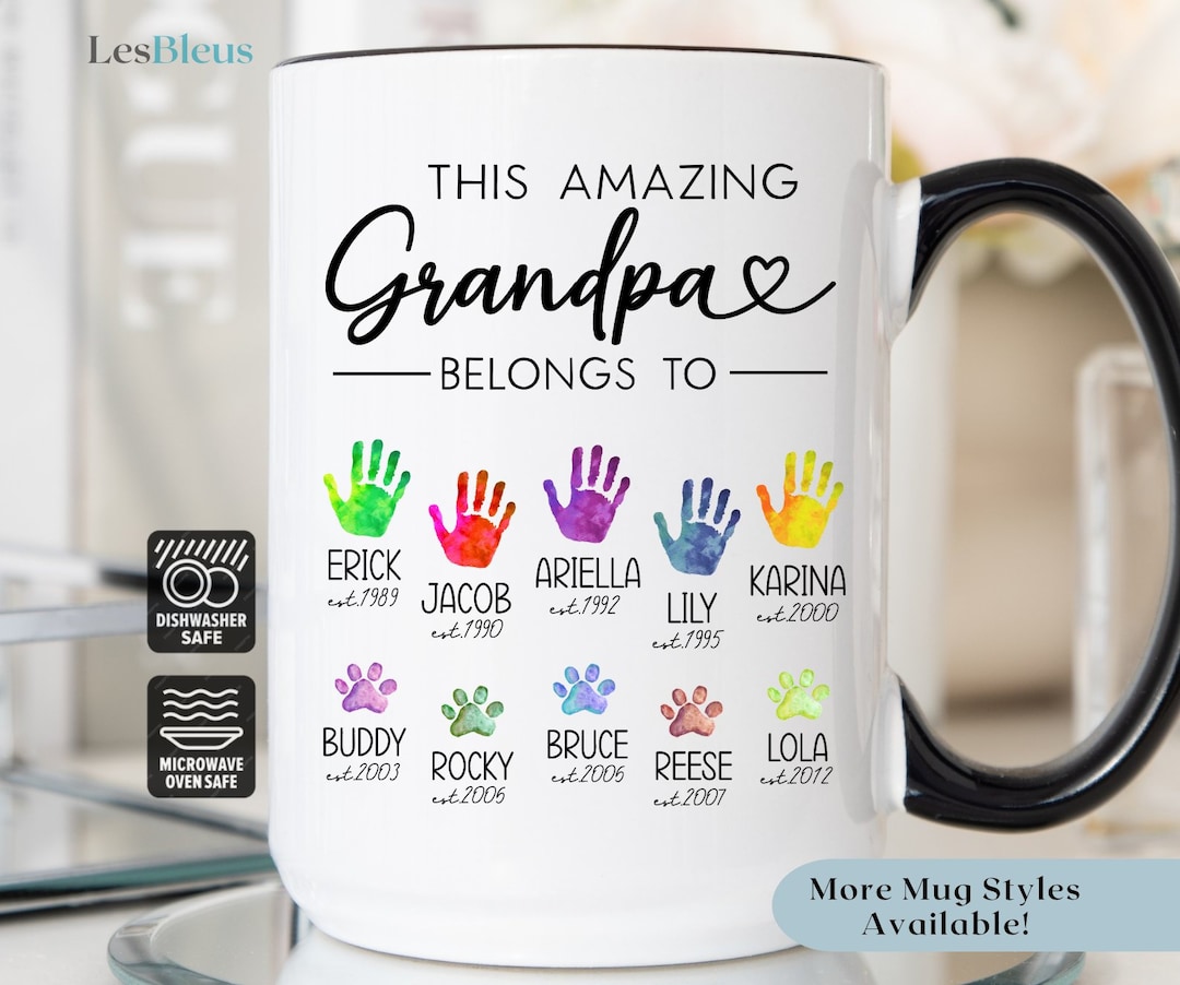 This Amazing Grandpa Mug, Personalized Grandpa Mug, Father's Day Gift ...