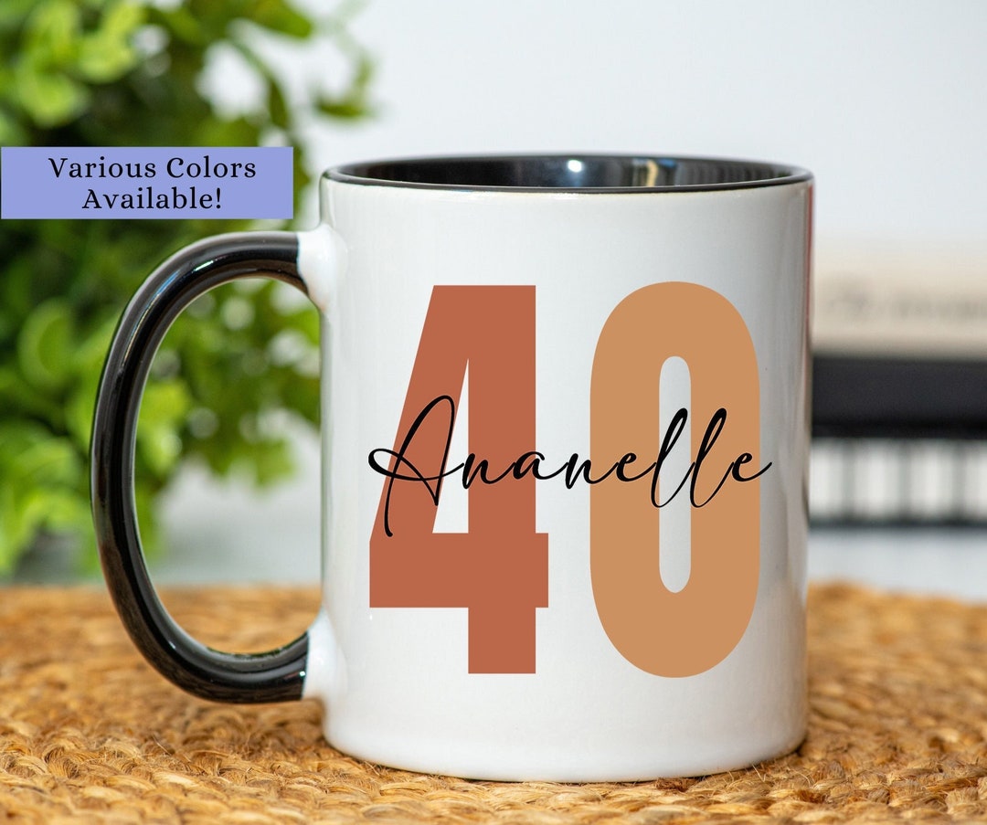 40th Birthday Mug Personalized, 40th Birthday Gifts, 40th Birthday ...