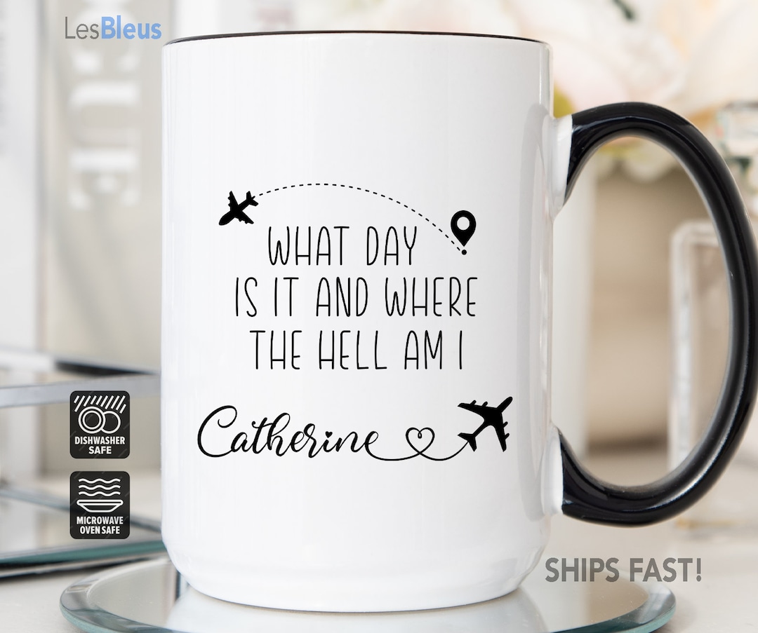 Personalized Flight Attendant Coffee Mug Cup, Flight Attendant Gift for ...