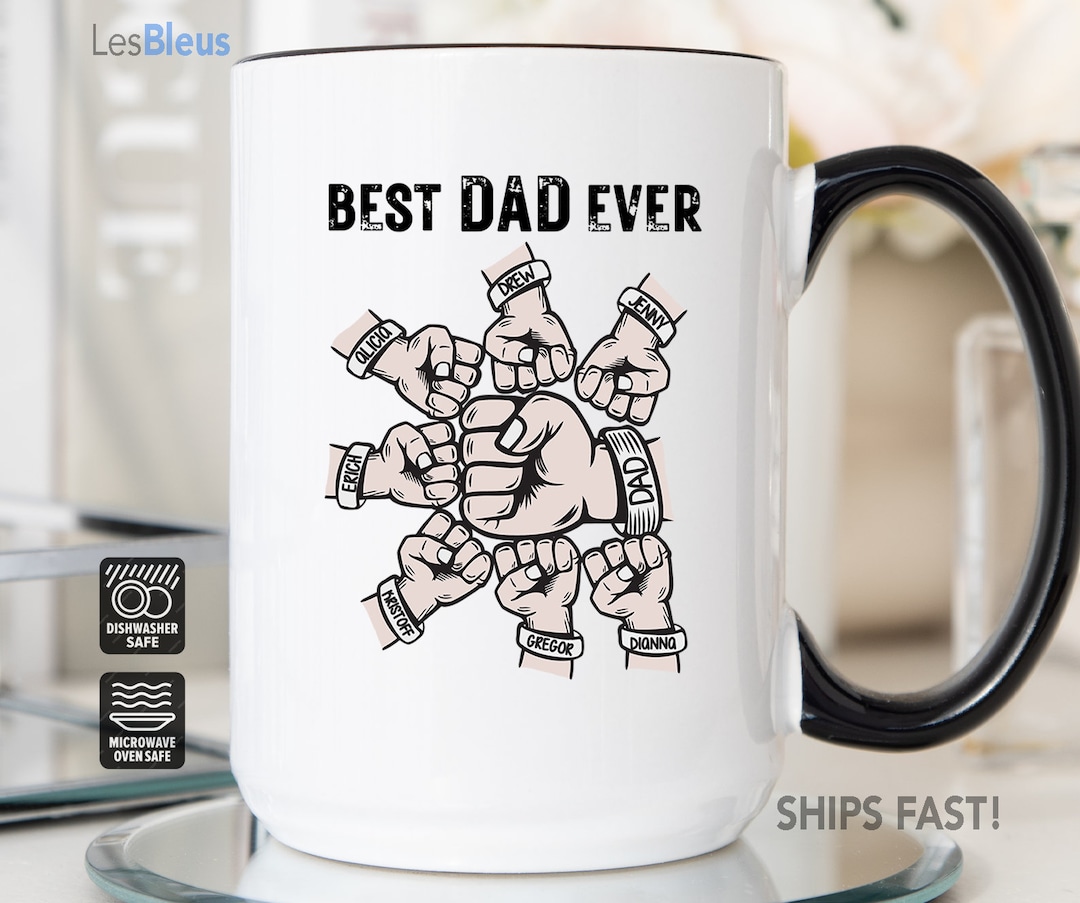 Best Dad Ever Mug, Personalized Best Dad Mug, Father's Day Gift for Dad ...