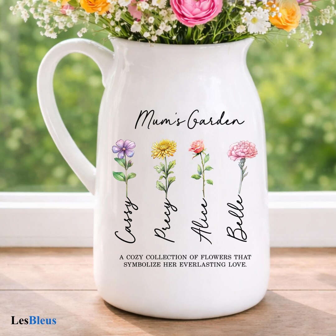 Personalized Mum Gift, Custom Mum Flower Vase, Gift for Mum From ...