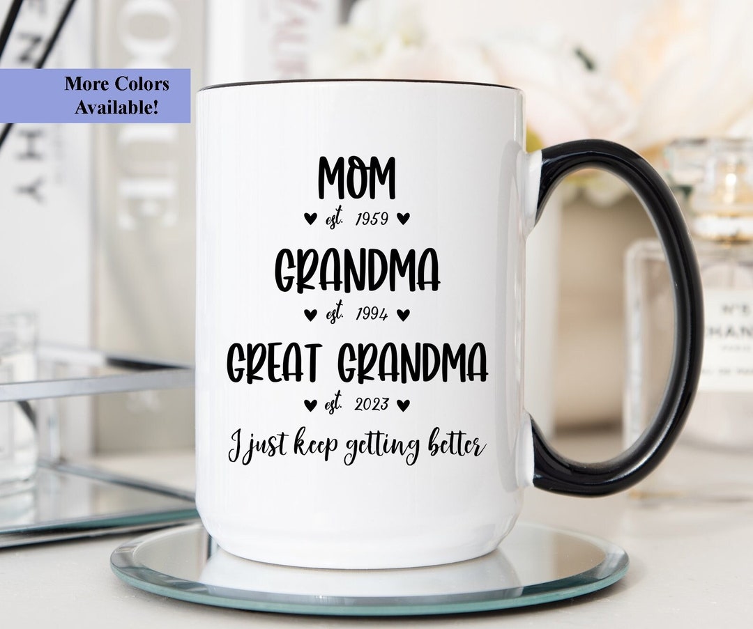 Mom Grandma Great Grandma Mug, New Great Grandma Mug, Great Grandma ...