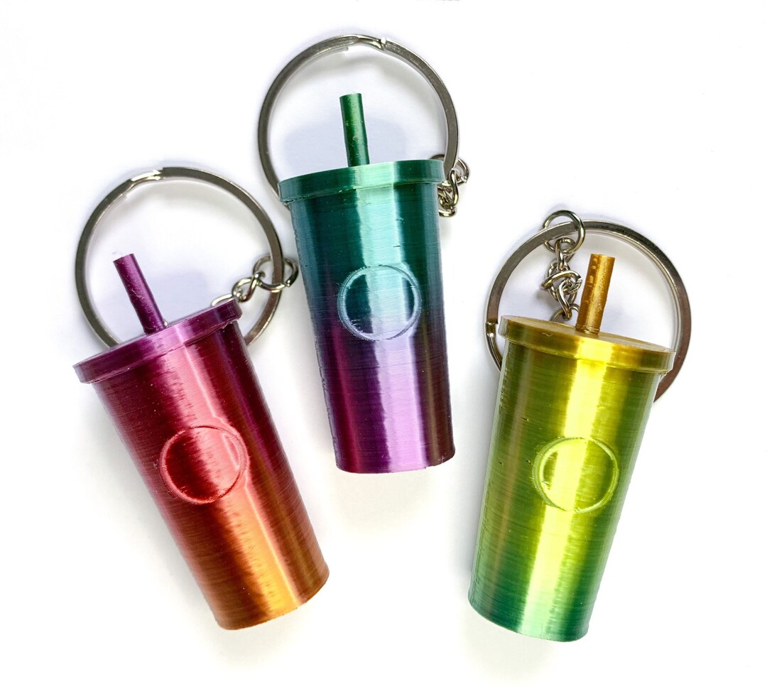 Rainbow Ombre Mini Tumbler Keychain | 3D Printed Studded Keychain - Etsy