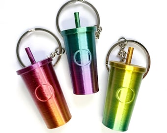 Unscrewable Mini Pastel Studded Tumbler Keychain | Mini Pastel Rainbow ...
