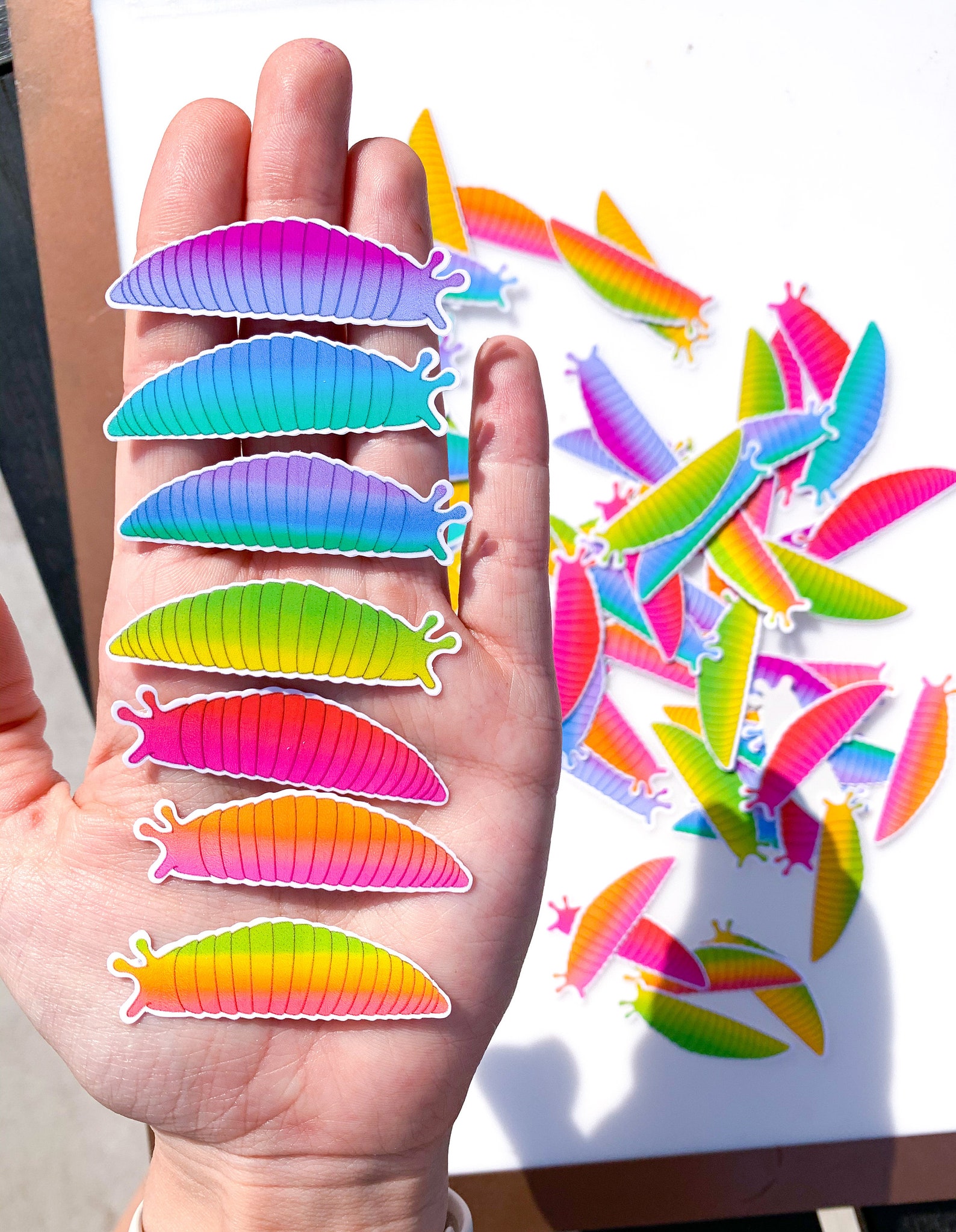 Mini Slug Sticker Ombre Slug Assorted Colors | Etsy