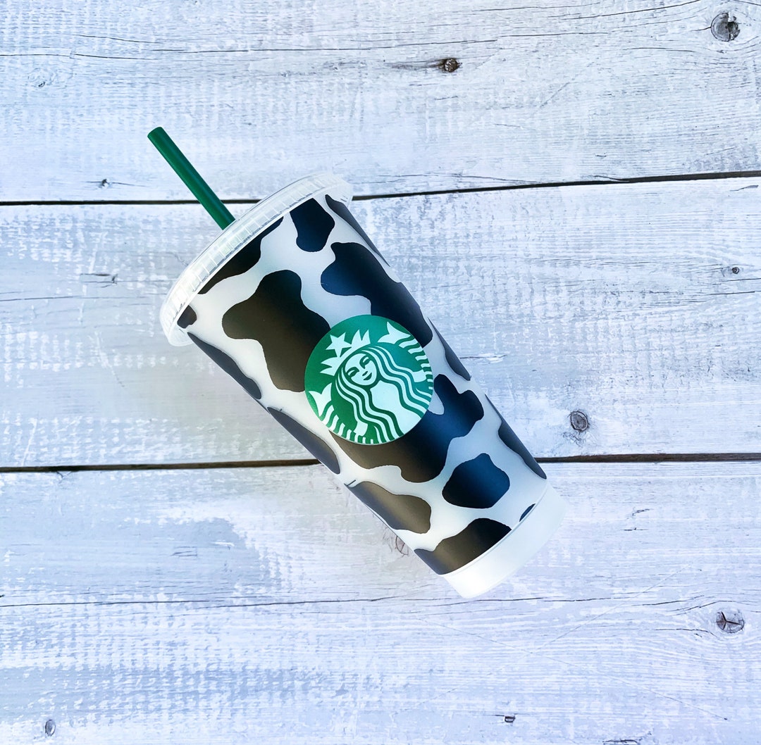 Cow Print Starbucks Reusable Venti Cup | Custom Iced Coffee Cup - Etsy
