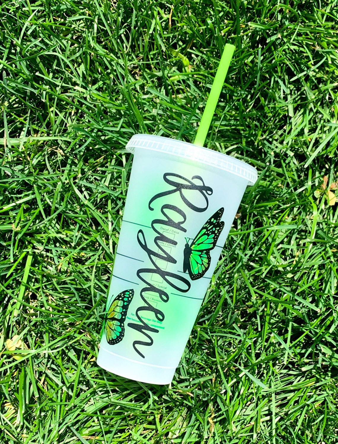 Butterfly Starbucks Cold Cup Butterfly Starbucks Cup - Etsy