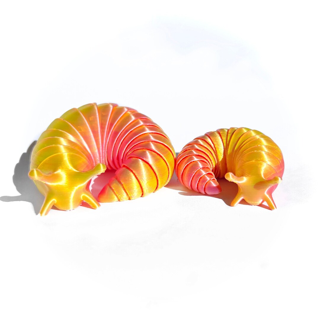 Pink Lemonade Slug | Duochrome | Pink Yellow Slug | 3D Print | Desk Toy ...