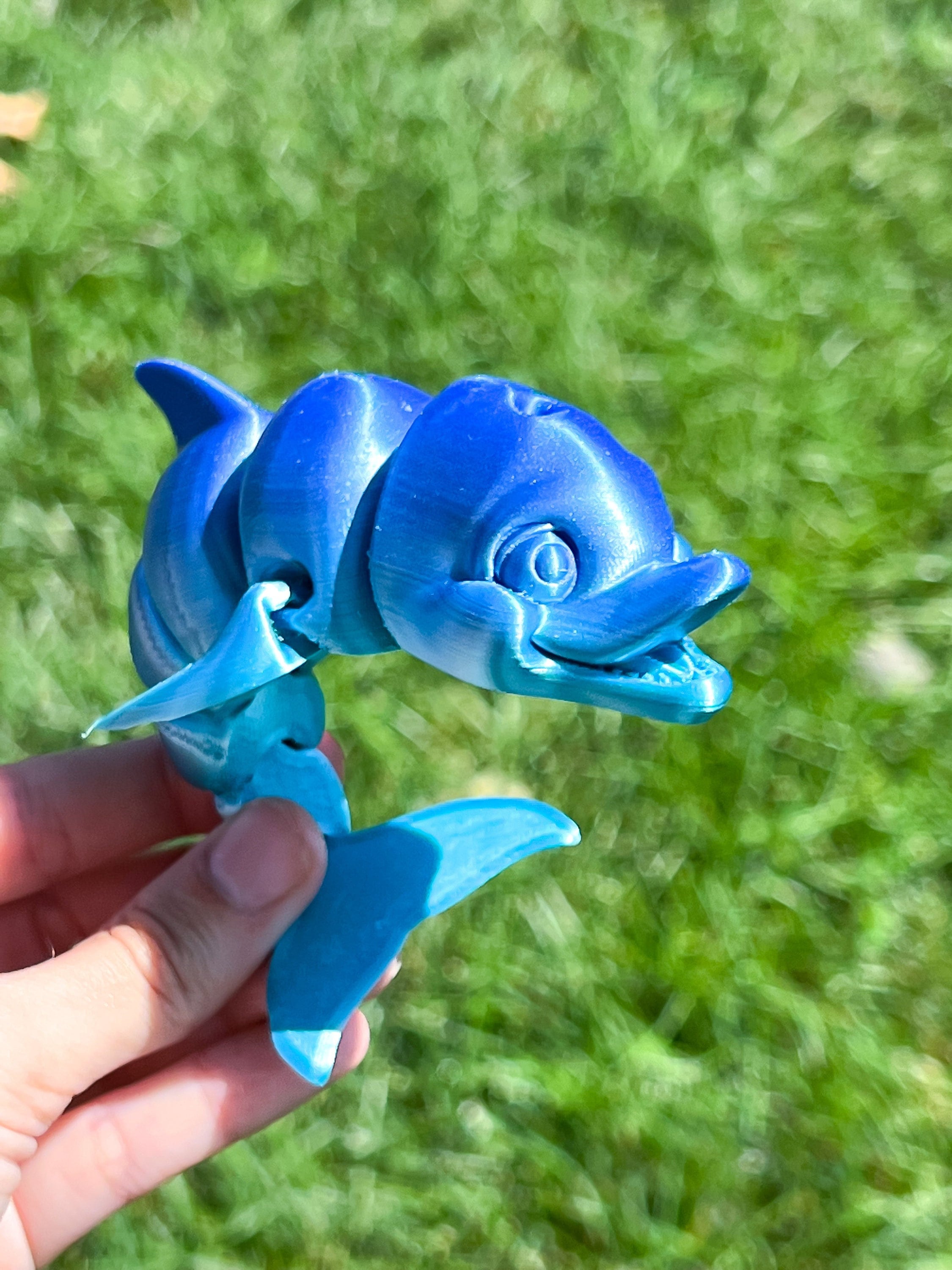 Flexi Glitter Dolphin Fidget Toy | Articulated Figurine - Etsy