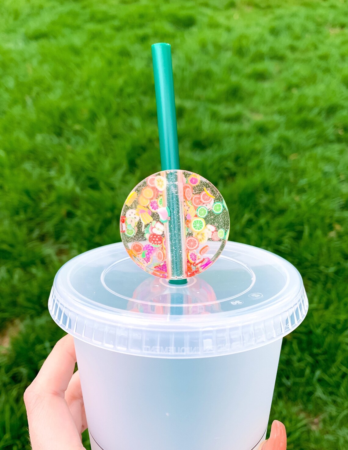 Fruit Straw Topper Cute Summer Fruit Straw Topper | Etsy