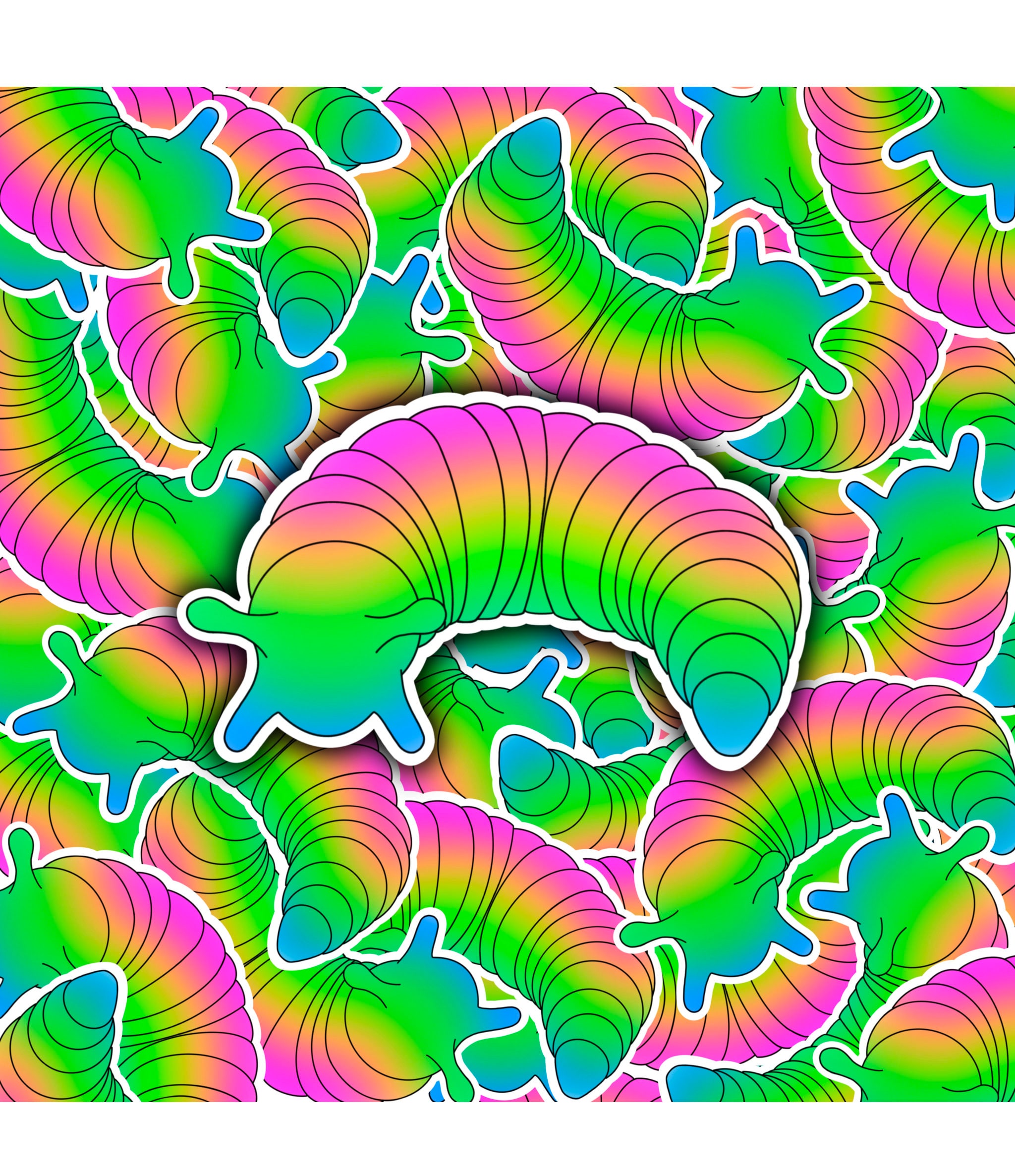 Rainbow Slug Sticker Rainbow Slug Colorful Weatherproof | Etsy