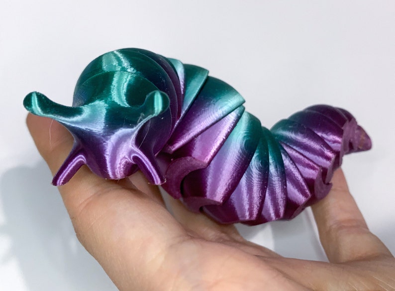 Rainbow Slug Large 3D Printed Slug Multicolor Slug Slinky - Etsy