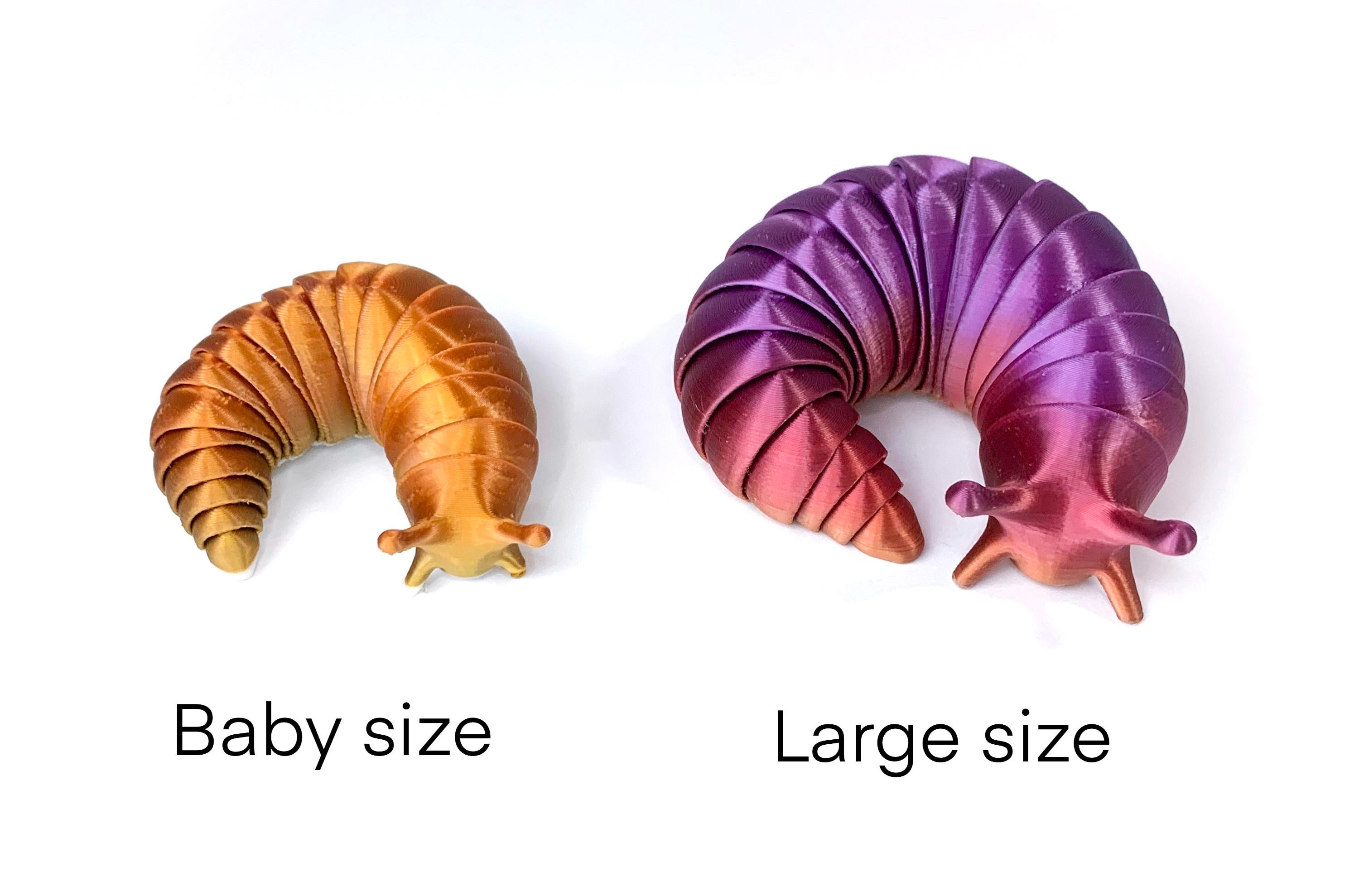 Rainbow Slug Large 3D Printed Slug Multicolor Slug Slinky | Etsy