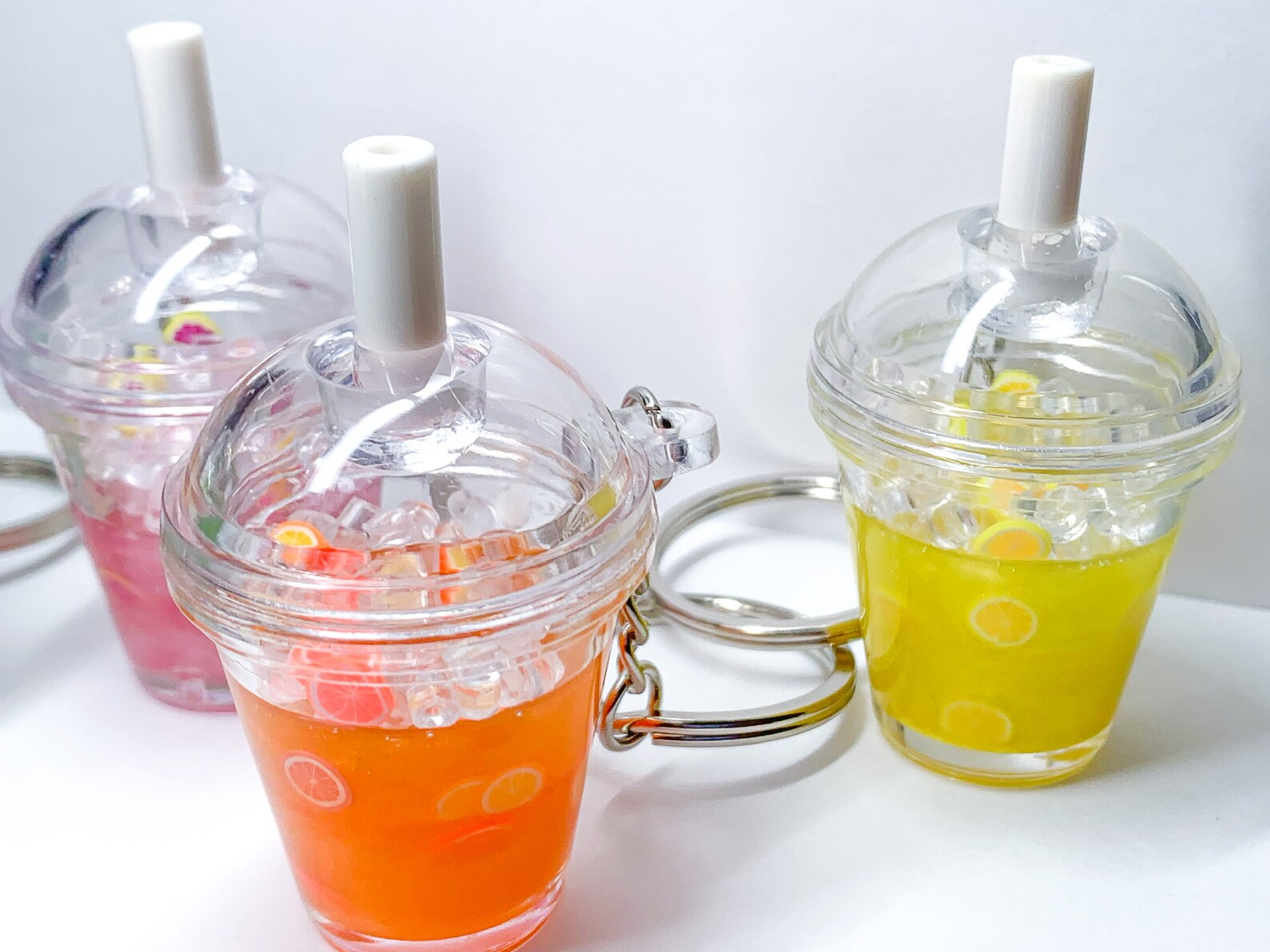 Mini Iced Fruit Drink Keychain Cute Keychain Boboa Mini - Etsy