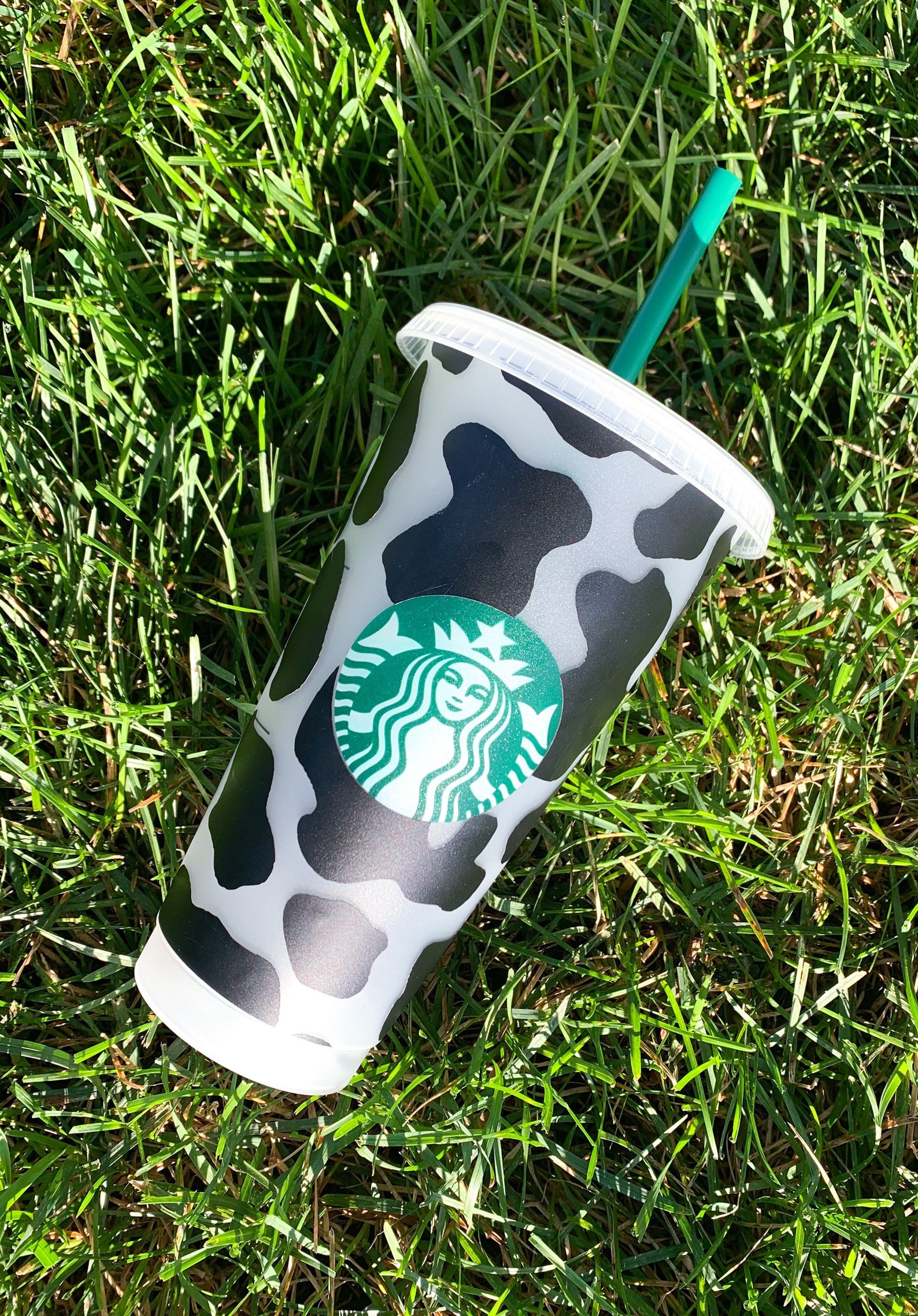 Cow Print Starbucks Reusable Venti Cup | Custom Iced Coffee Cup - Etsy