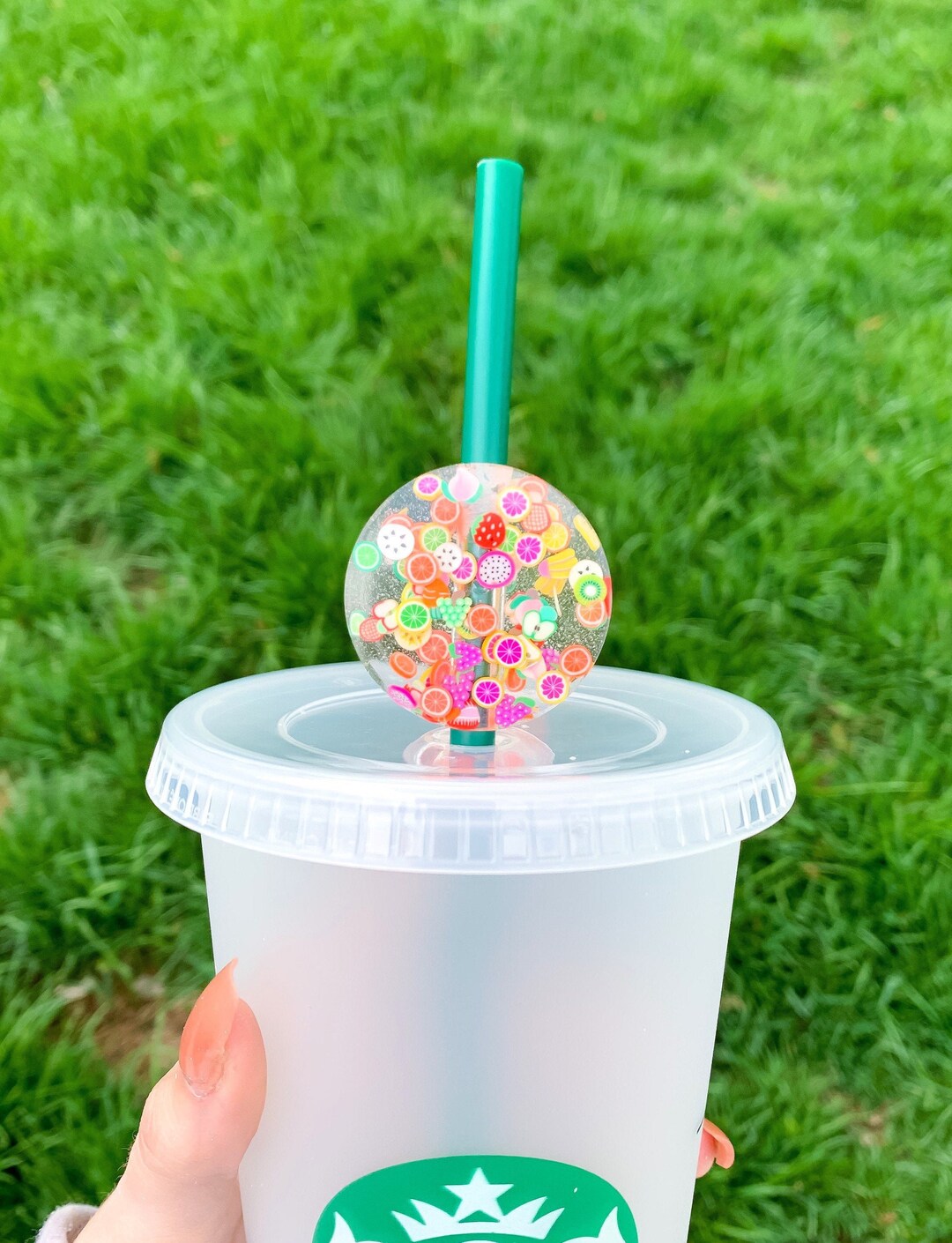 Fruit Straw Topper Cute Summer Fruit Straw Topper Summer Straw Topper ...