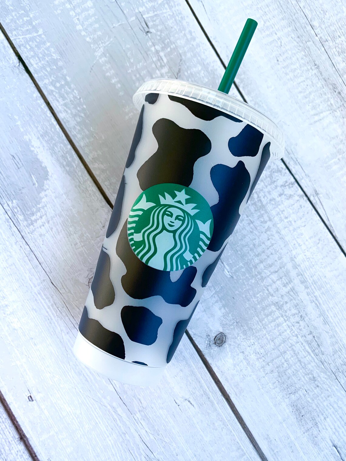 Cow Print Starbucks Reusable Venti Cup | Custom Iced Coffee Cup - Etsy