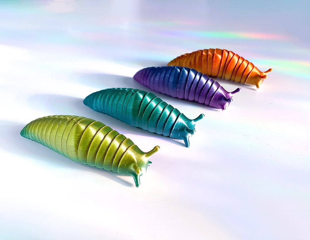 Baby Rainbow Slug | Mini 3D Slug | 3D Printed Slug | Baby Slugs ...