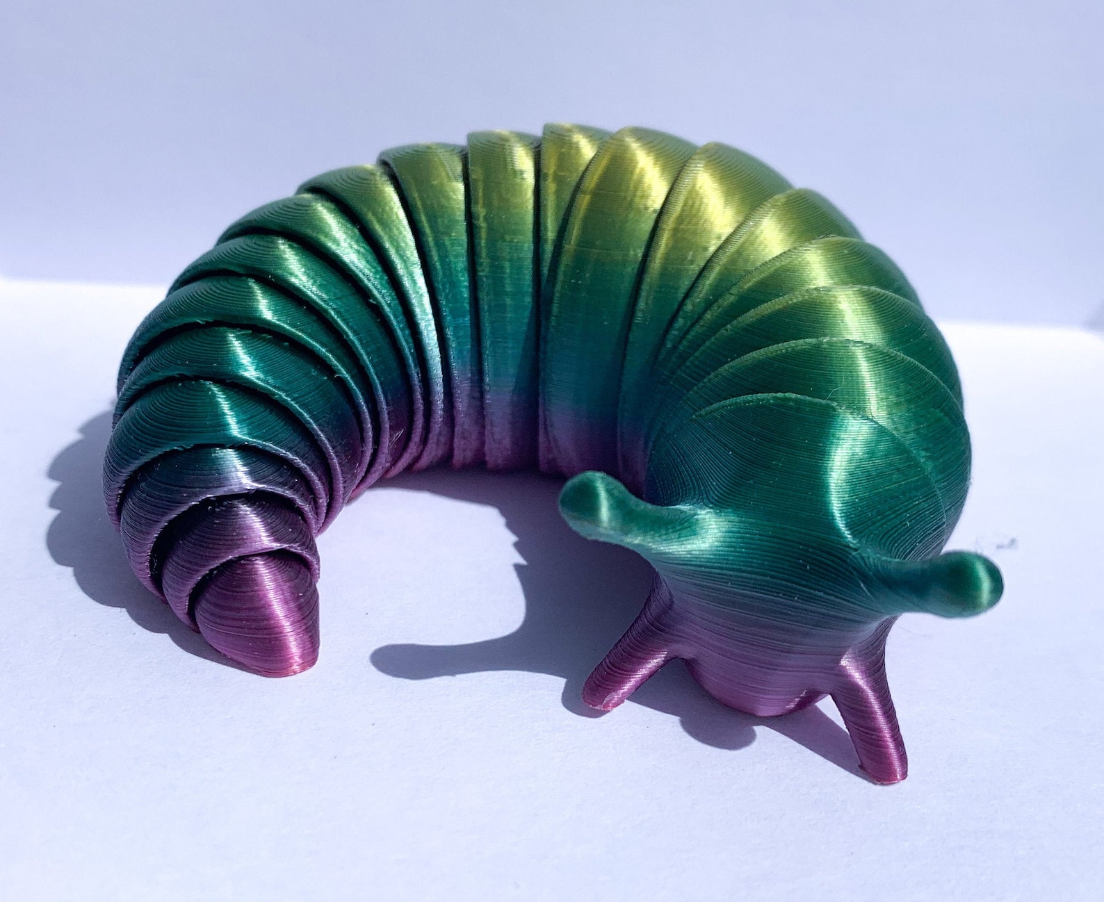 Rainbow Slug Large 3D Printed Slug Multicolor Slug Slinky - Etsy
