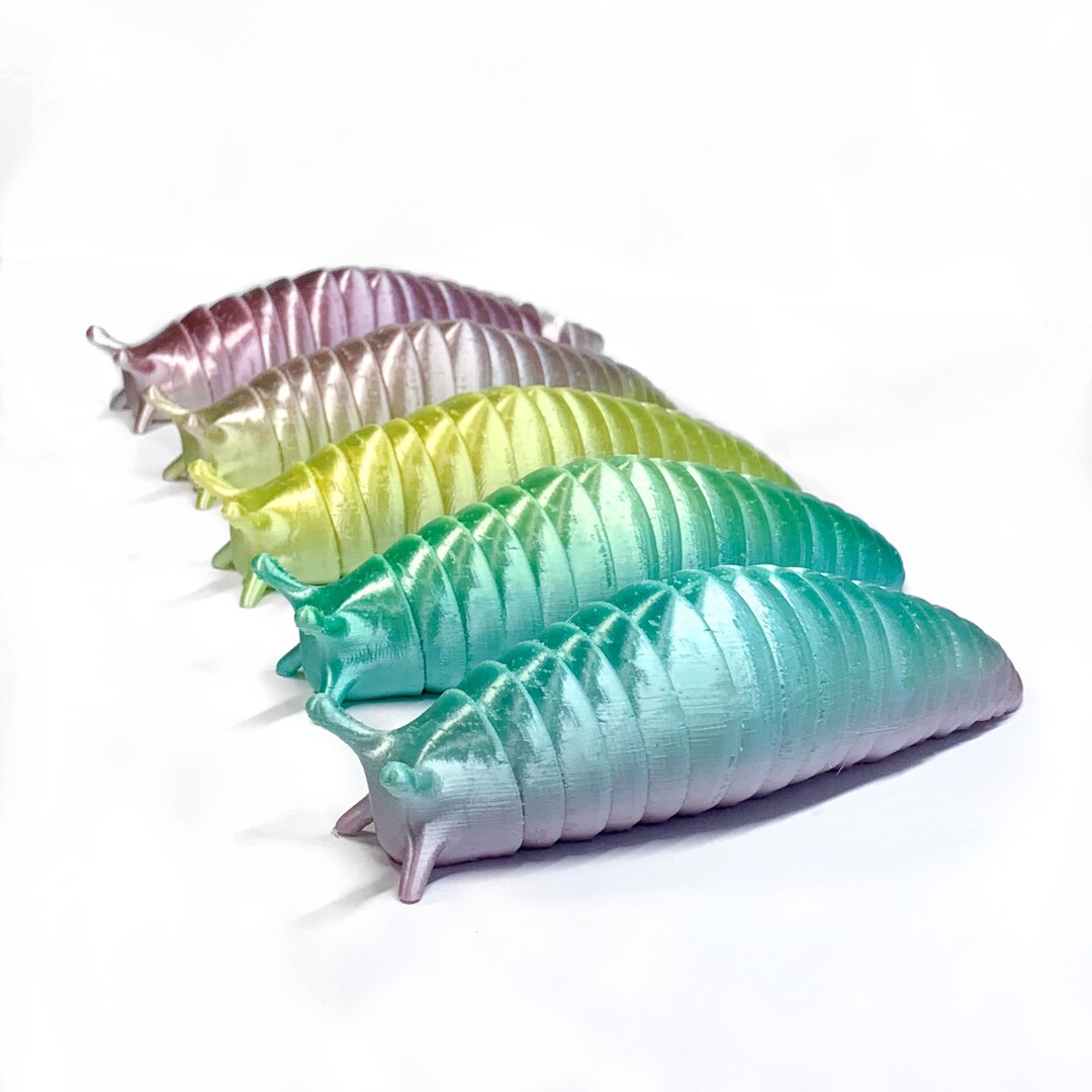 Pastel Rainbow Slug Large 3D Printed Slug Multicolor Pearl - Etsy