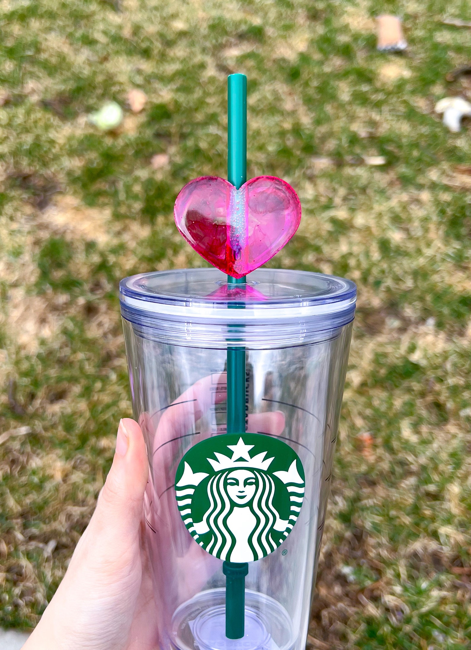 Customized Heart Tumbler Straw Topper | Initial Straw Topper | Glitter ...