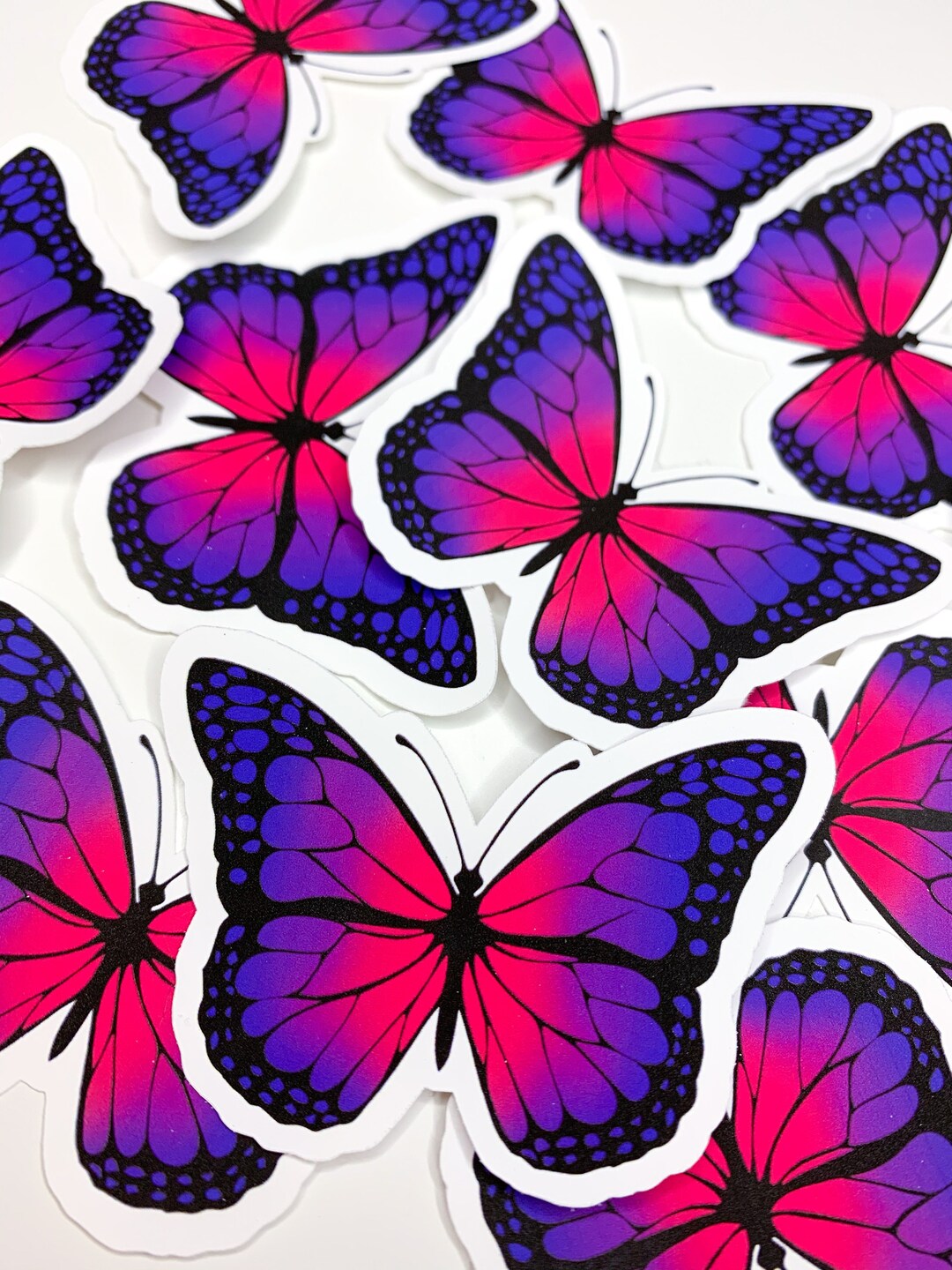 Purple & Pink Butterfly Sticker | Weatherproof Decal - Etsy