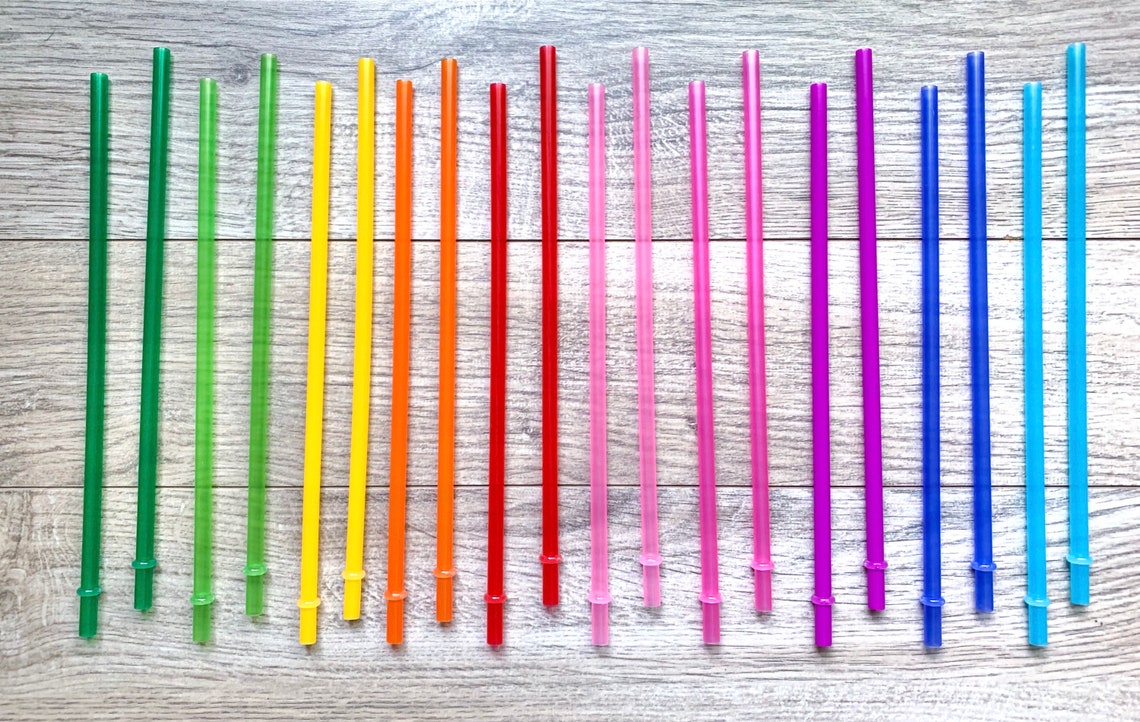 Cute Reusable Straw Venti Extra Long Colored Straws Etsy