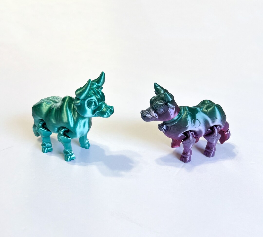 Cow Bull Fidget Toy | Farm Animal | Articulating Toy | Cow | Bull | 3d ...