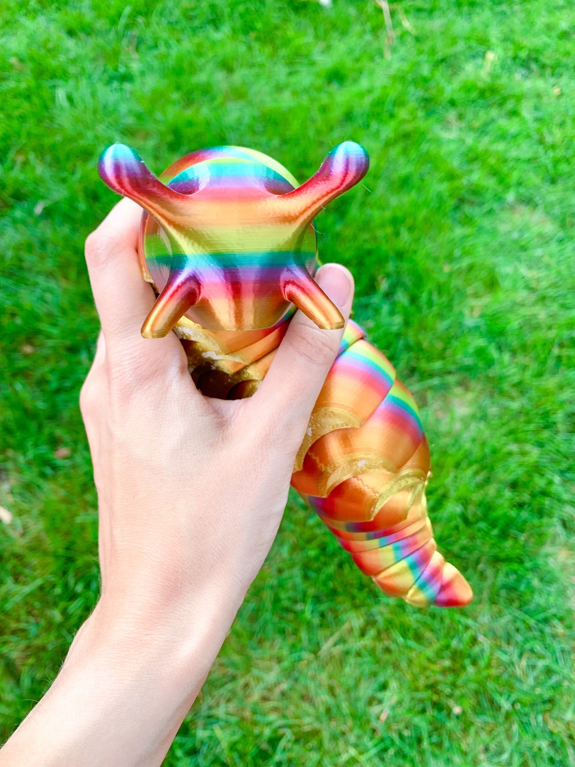 Jumbo Rainbow Slug Fidget Toy Collectors Articulating - Etsy