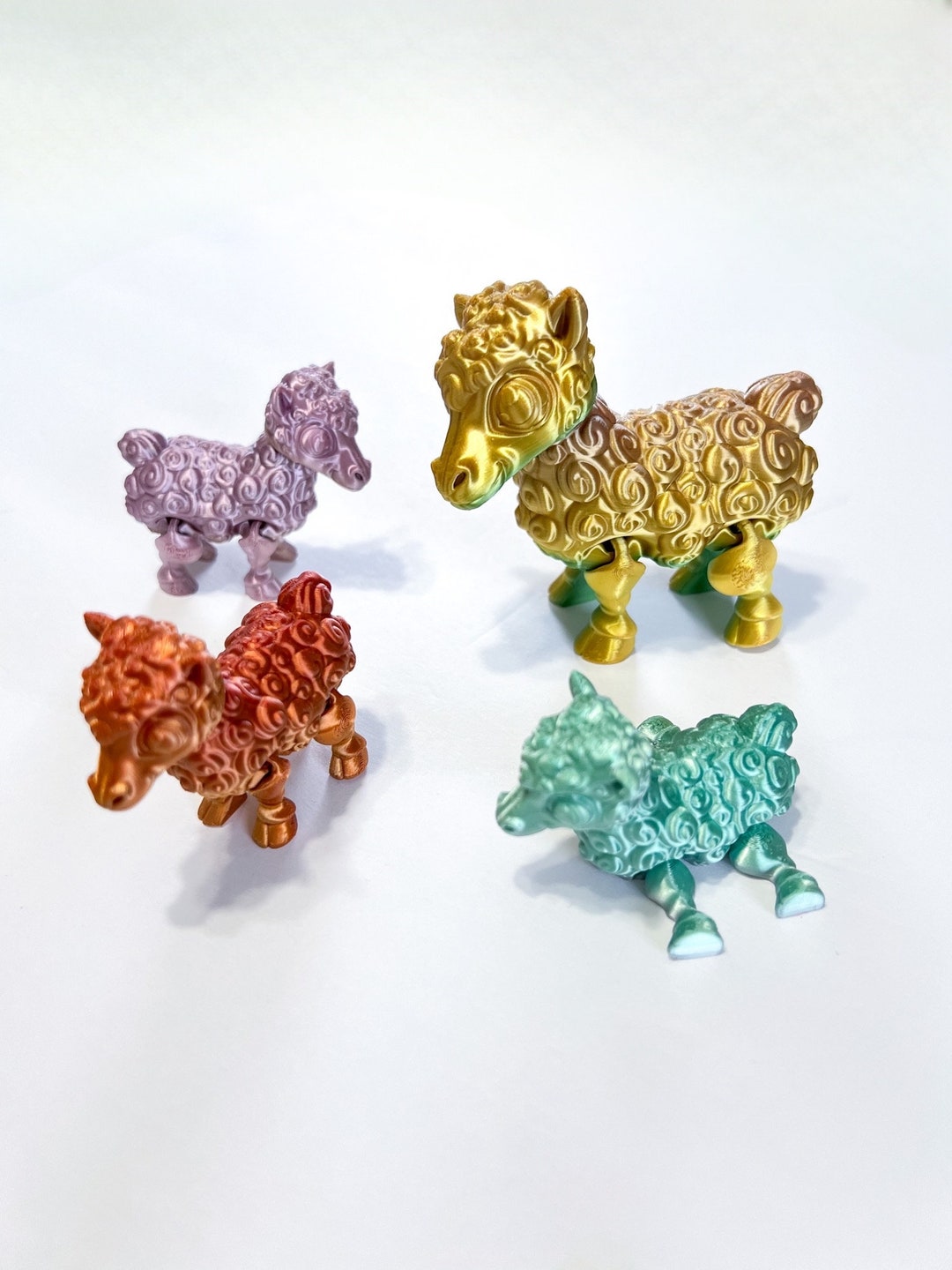 3D Printed Articulating Sheep Fidget Toy | Desk Toy - Etsy