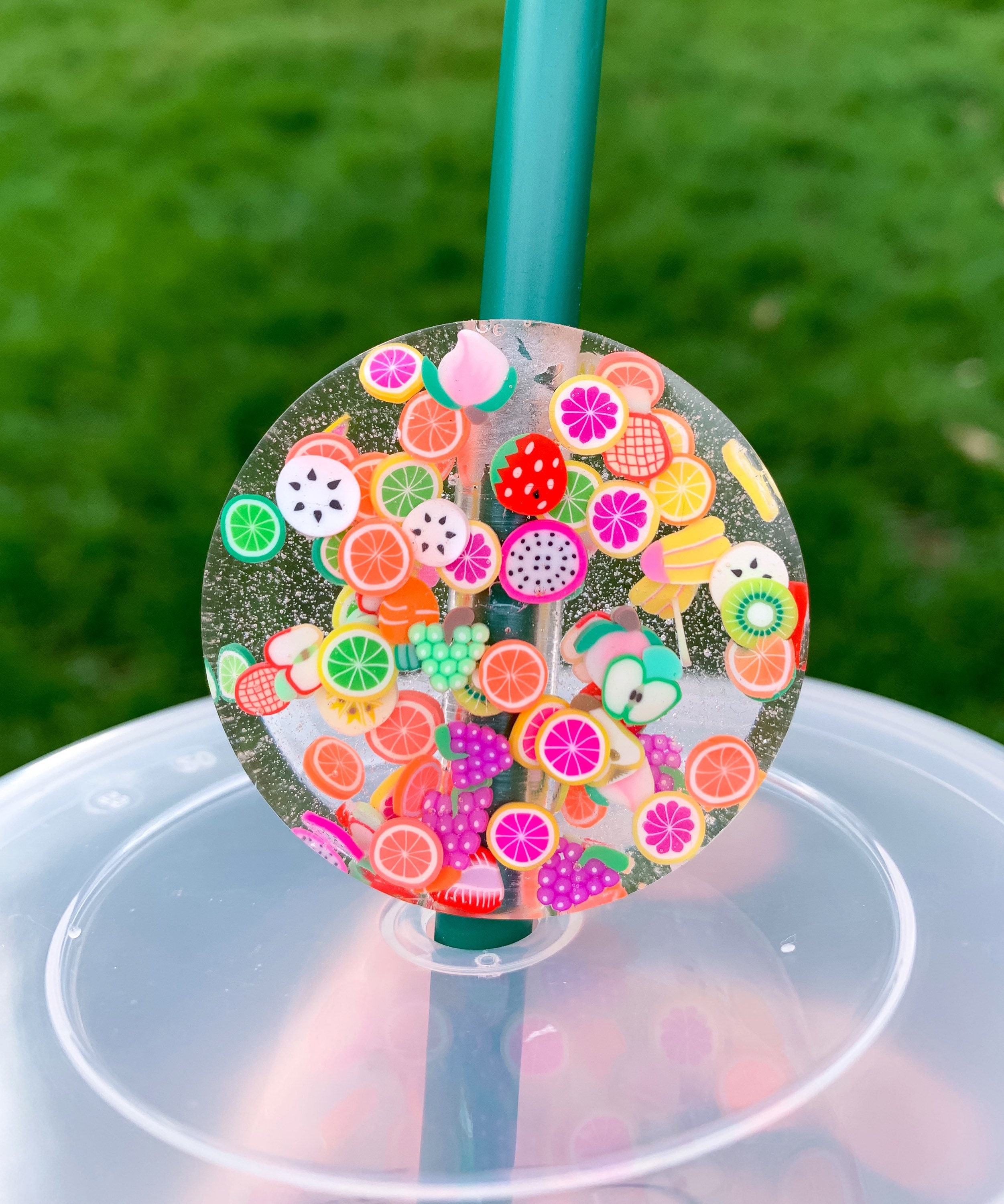 Fruit Straw Topper Cute Summer Fruit Straw Topper | Etsy