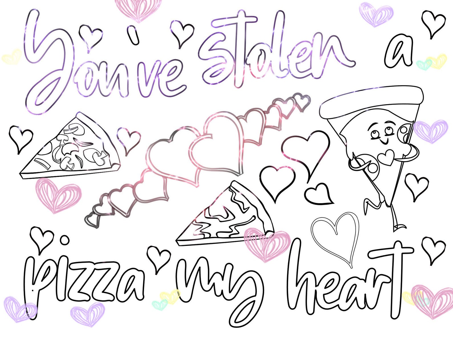 Valentine Puns Coloring Pages for Kids and Adults - Etsy