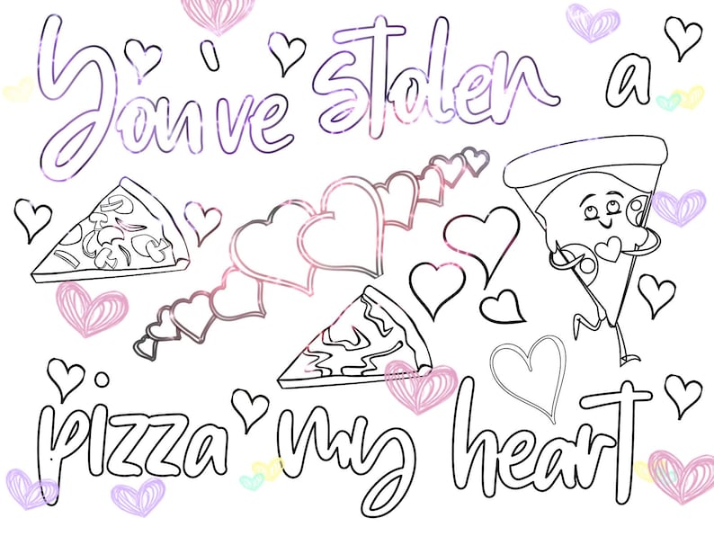 Valentine Puns Coloring Pages for Kids and Adults - Etsy