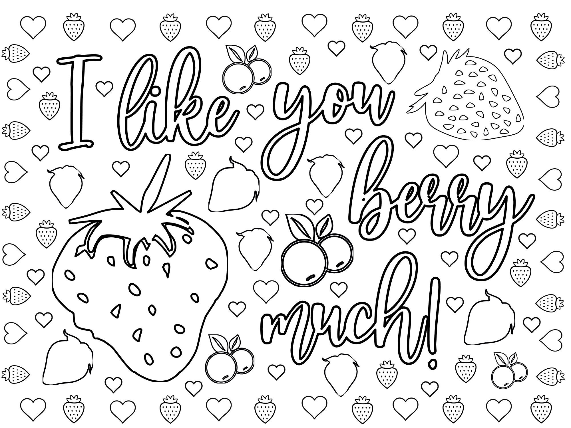 Valentine Puns Coloring Pages for Kids and Adults - Etsy