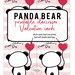 Printable Classroom Valentine | Panda Bear | Valentines Day Card | Kids ...