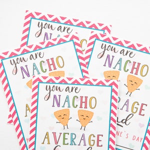 Nacho Average Friend Printable Valentines Day Tag | Funny Valentine ...