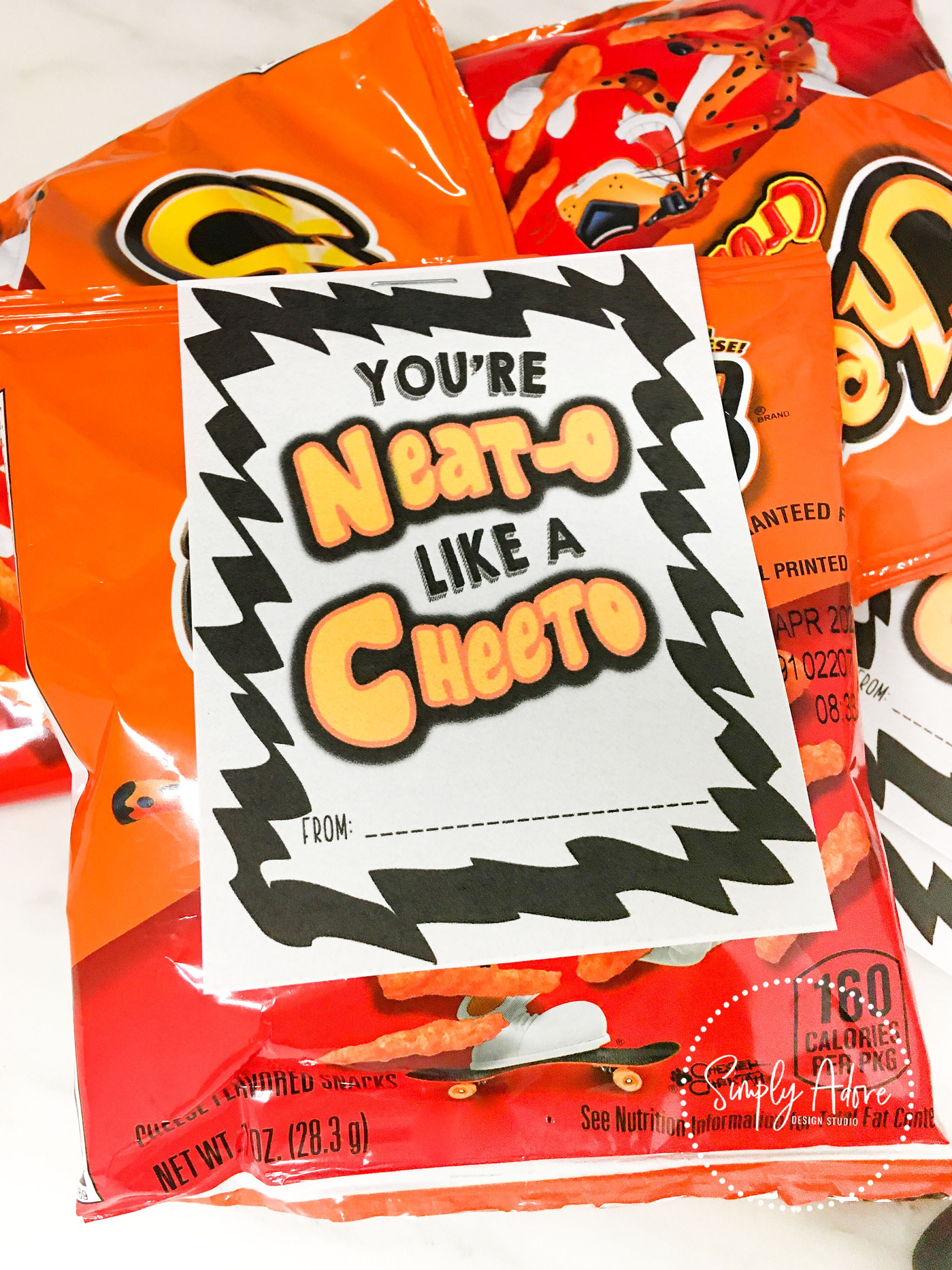 Printable Classroom Handout | Cheeto Printable | DIY Valentine | Kids ...