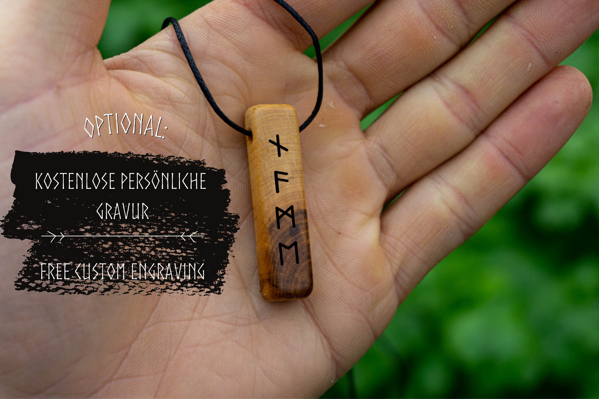 Custom Elder Futhark Rune Pendant - Viking Jewelry, Protection Amulet ...