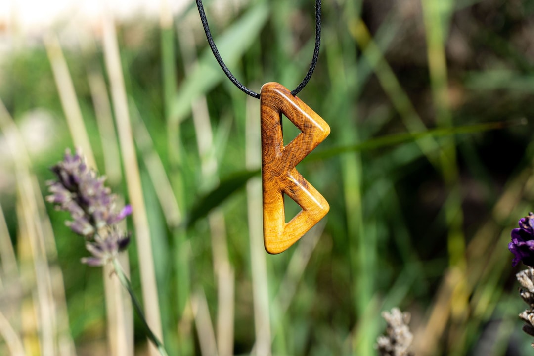 All Futhark Rune Pendants From Fehu Over Algiz to Othala - Custom Wood ...