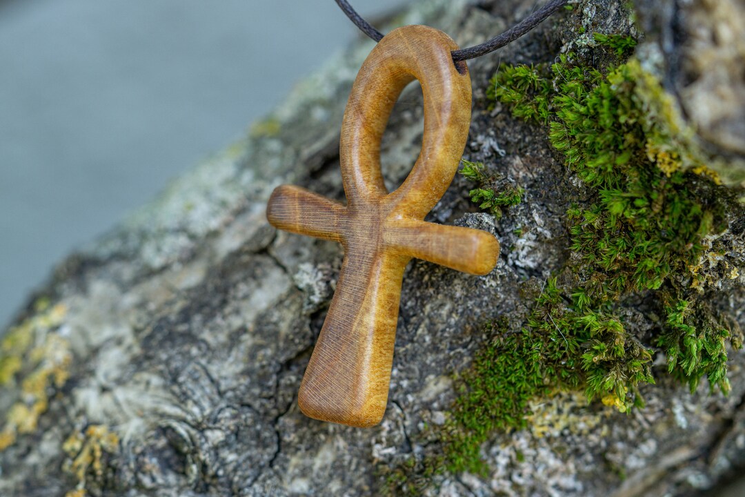Wooden Ankh Pendant, Personalized Jewelry Gift With Custom Engraving ...
