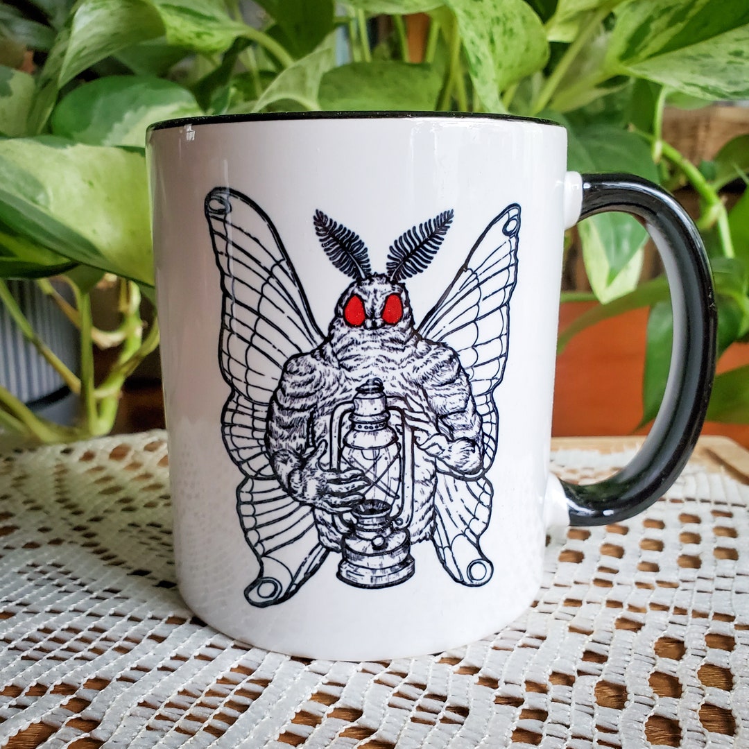 Mothman Coffee Mug || Cryptid West Virginia Spooky Creepy Tea Cup ...