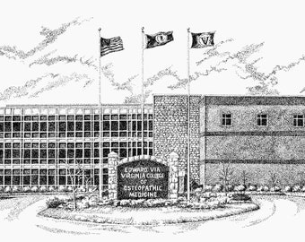 Vcom-virginia, the Edward via College of Osteopathic Medicine - Etsy