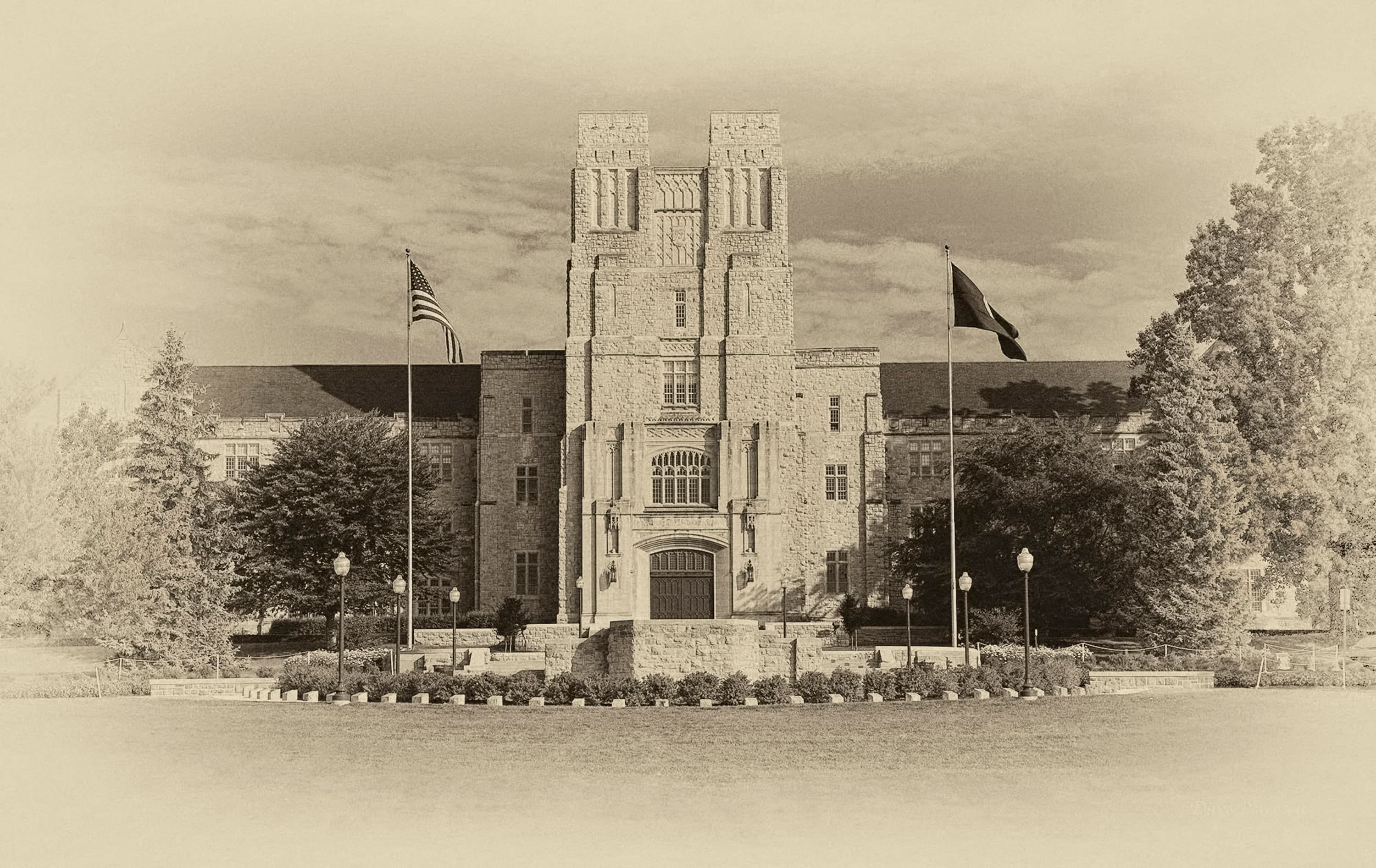 Burruss Hall-virginia Tech - Etsy