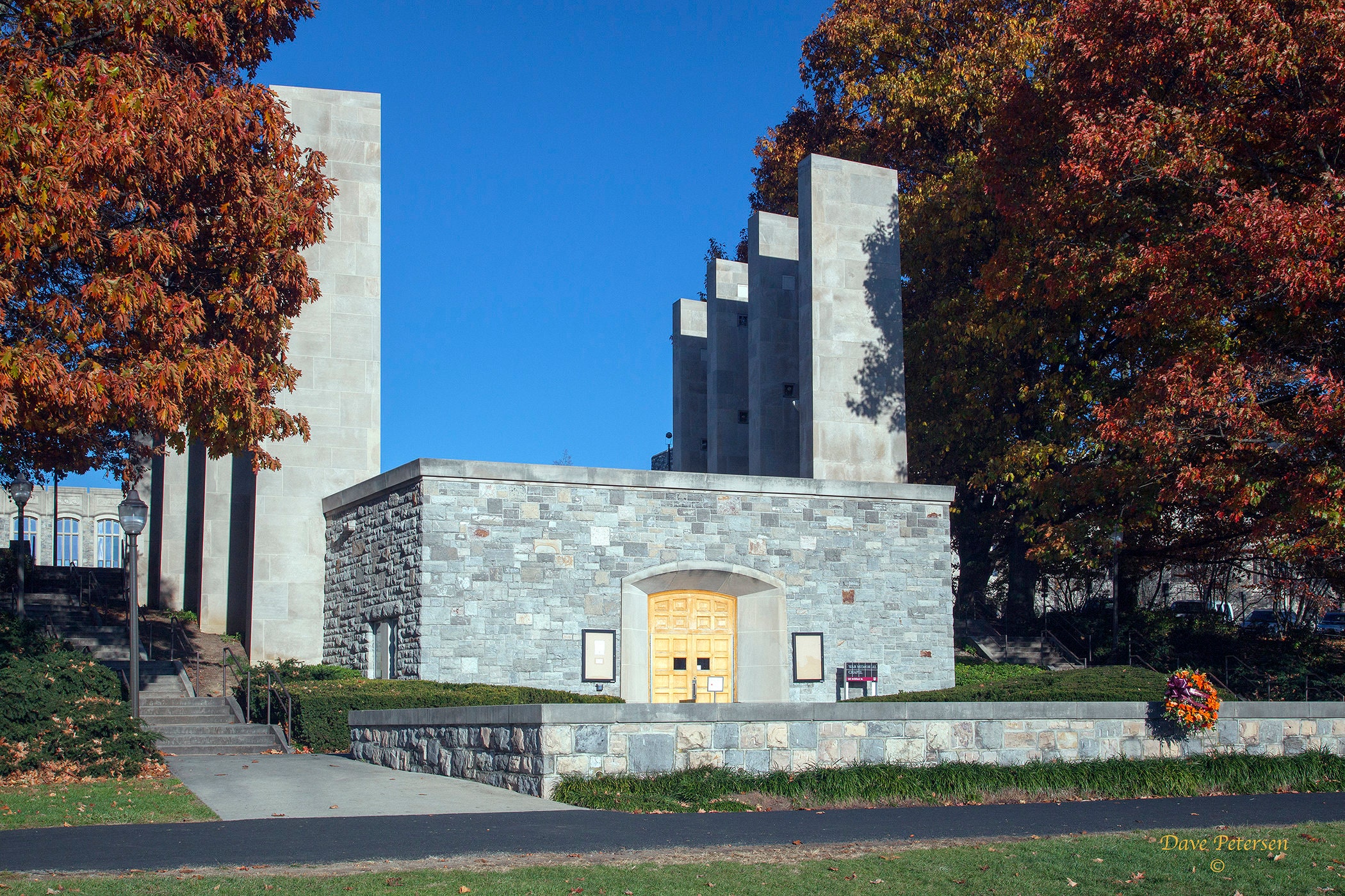 The War Memorial Chapel on the Virginia Tech Campus With Autumn Colors ...