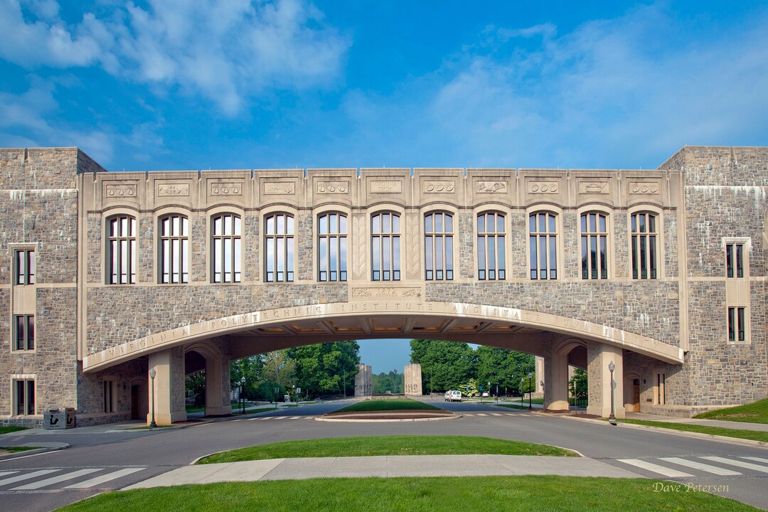 Torgersen Hall Framing the War Memorial at Virginia Tech. - Etsy