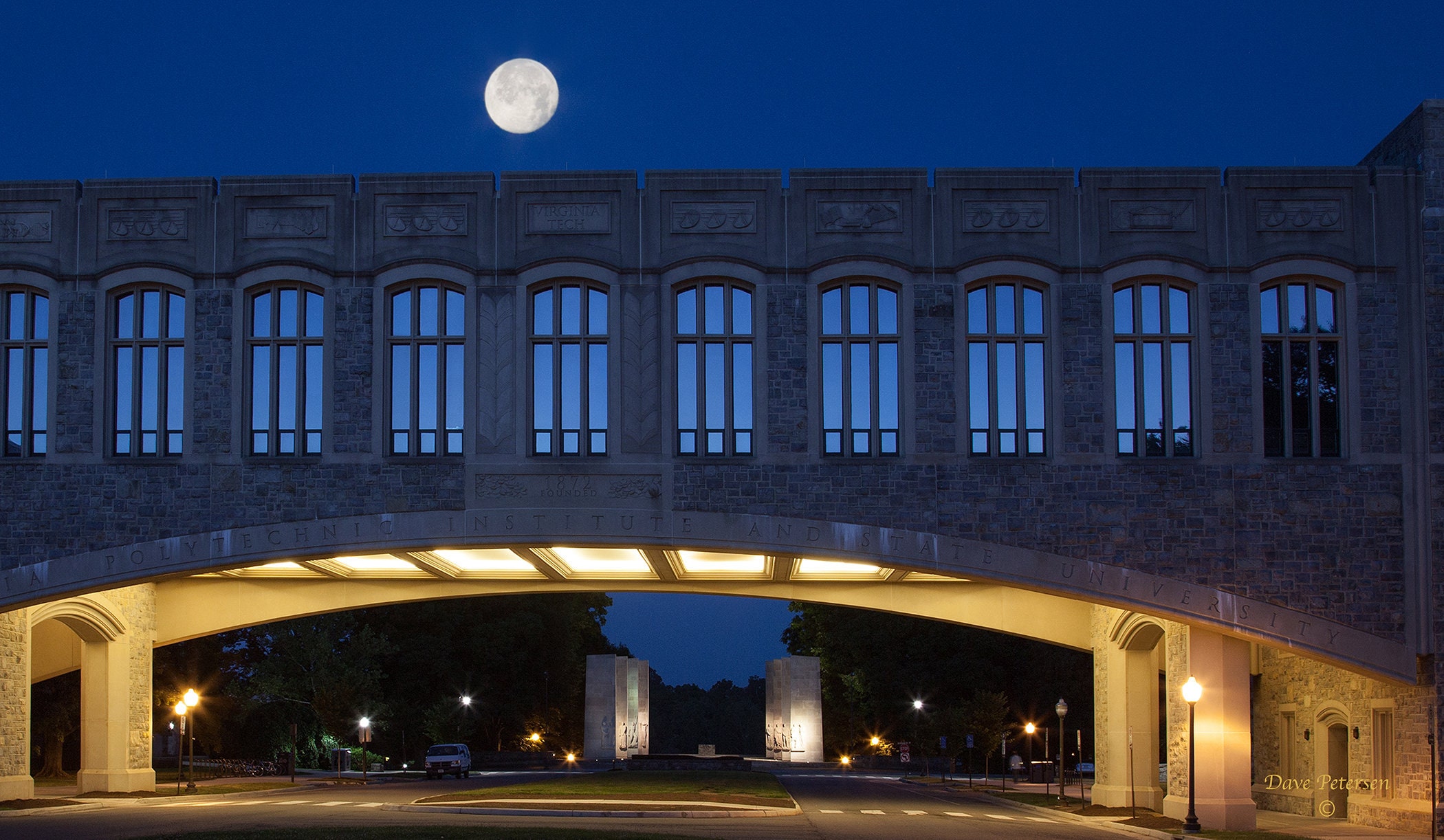 Torgersen Hall Framing the War Memorial at Virginia Tech. - Etsy