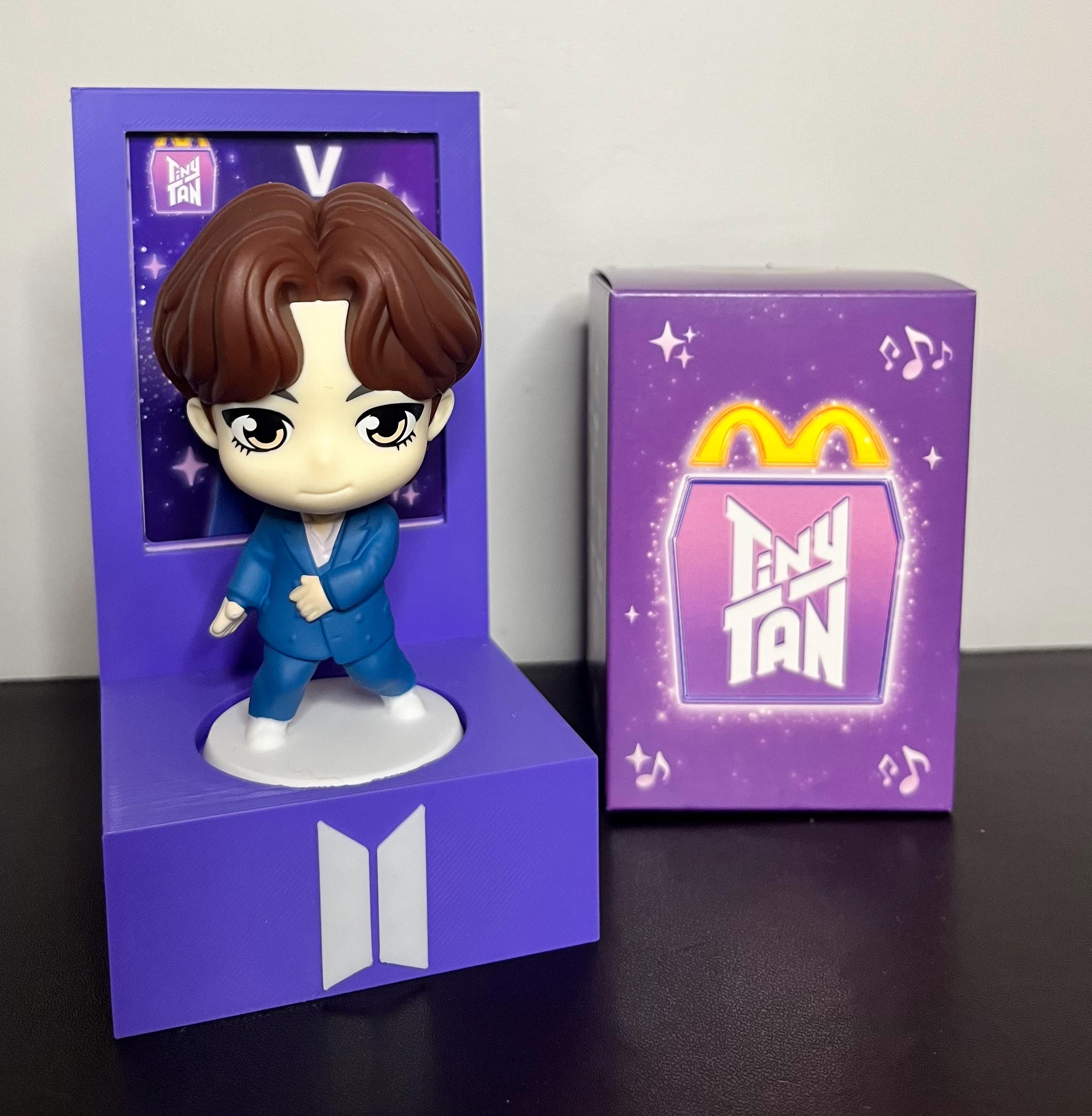 BTS Tiny Tan Figure Display Stands, Mcdonald’s Happy Meal Toy ...