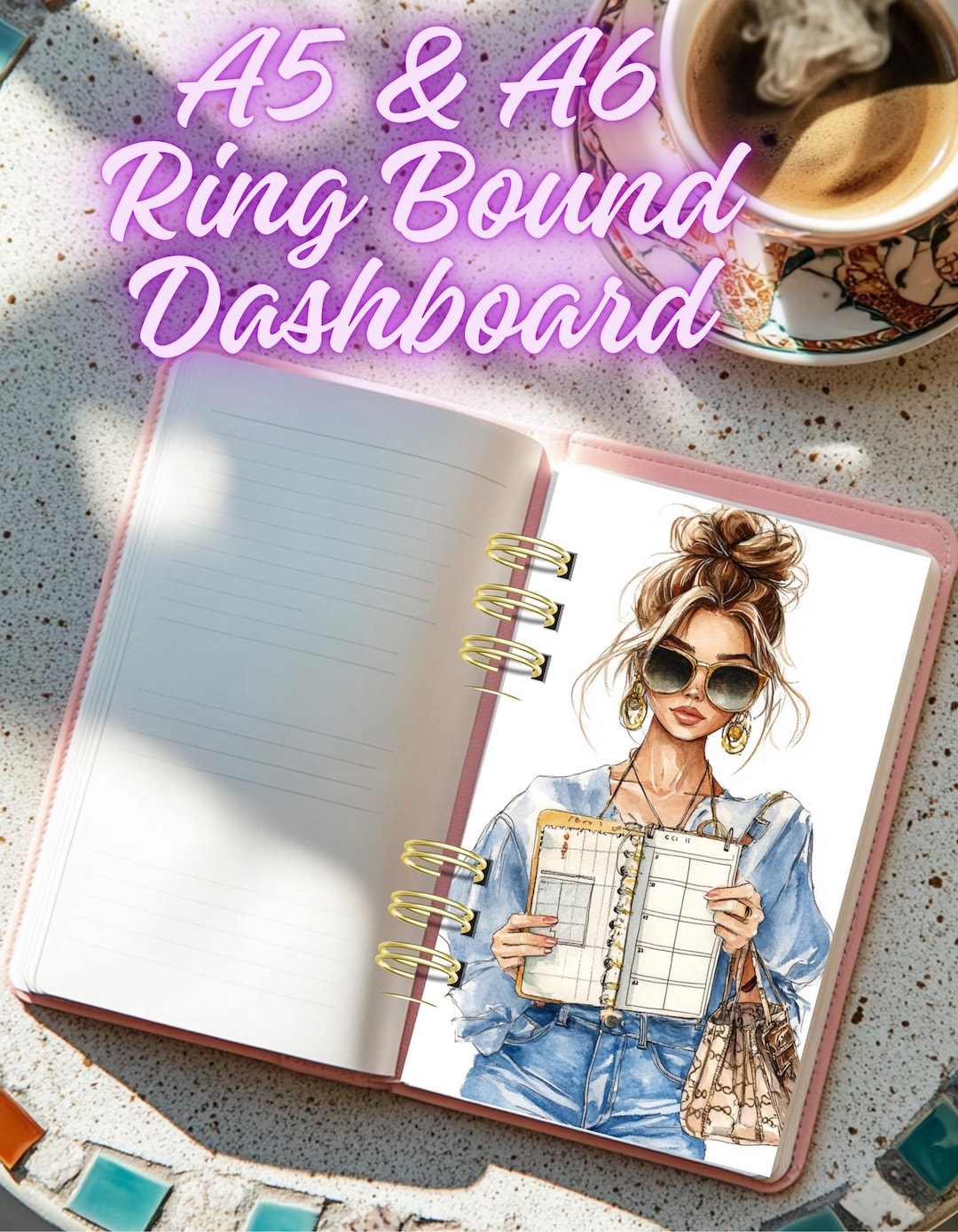 A6 Planner Babes Collection| A6 Daily Planner Dashboard| PNG Printable. Hi-resolution. PB 1 ...