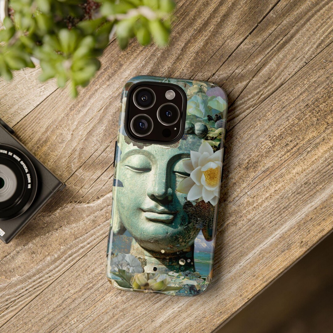 Zen Buddha Phone Case: Lotus Flower Spiritual Design - Etsy